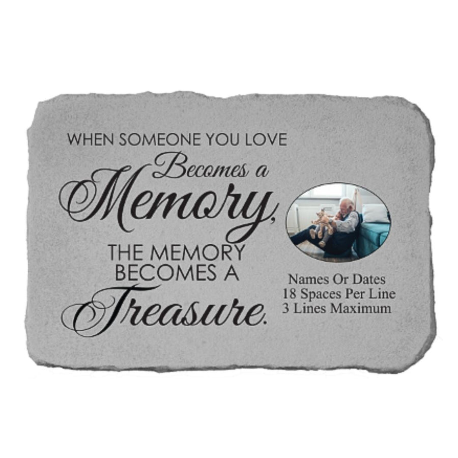 Personalized Memorial Stone with Photo | Memory Becomes a Treasure ...
